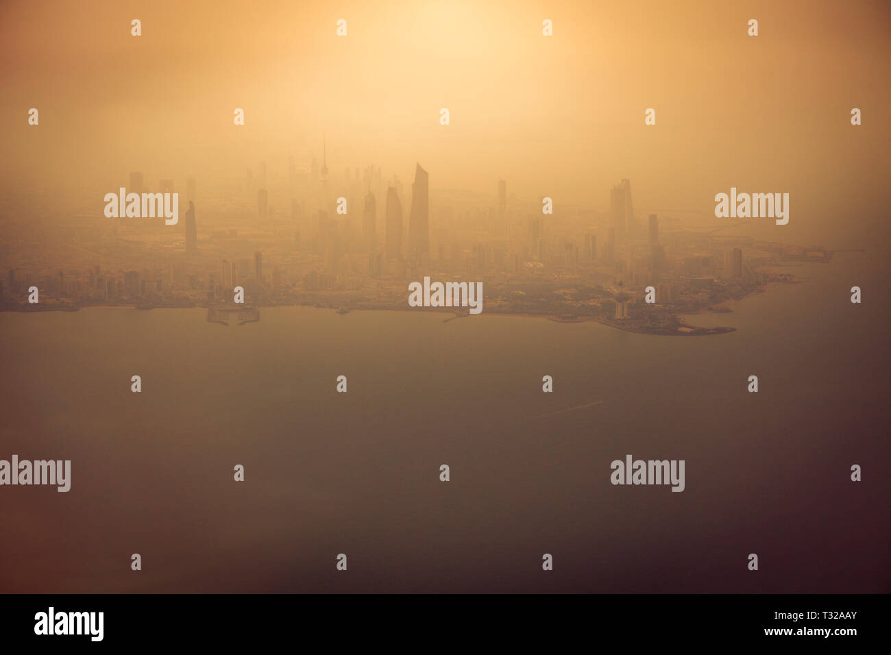 Aerial panorama of Kuwait City. Kuwait City, Kuwait Stock Photo - Alamy