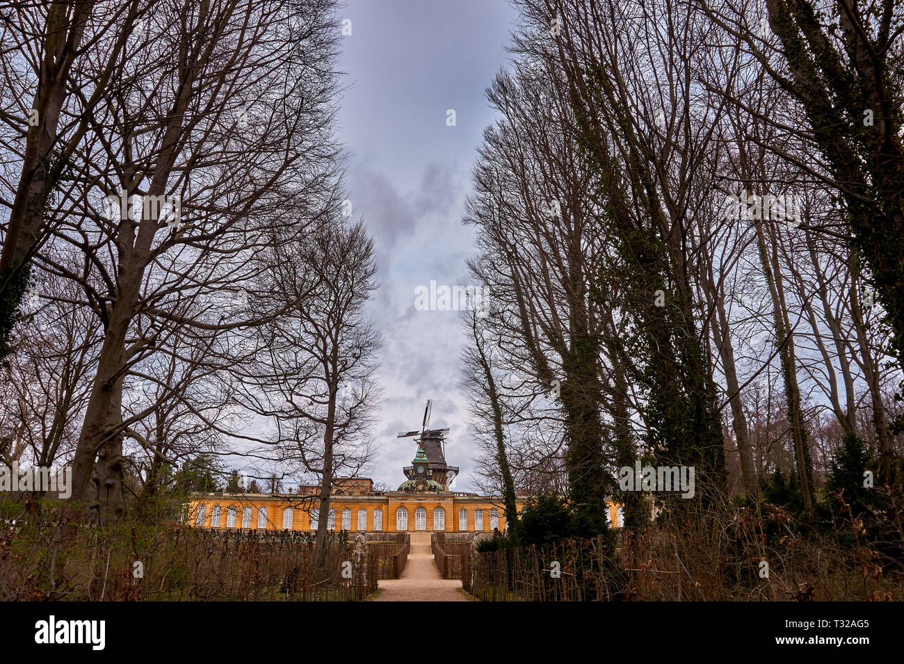 Beautiful scenery from the park of the Grand Sanssouci summer palace ...