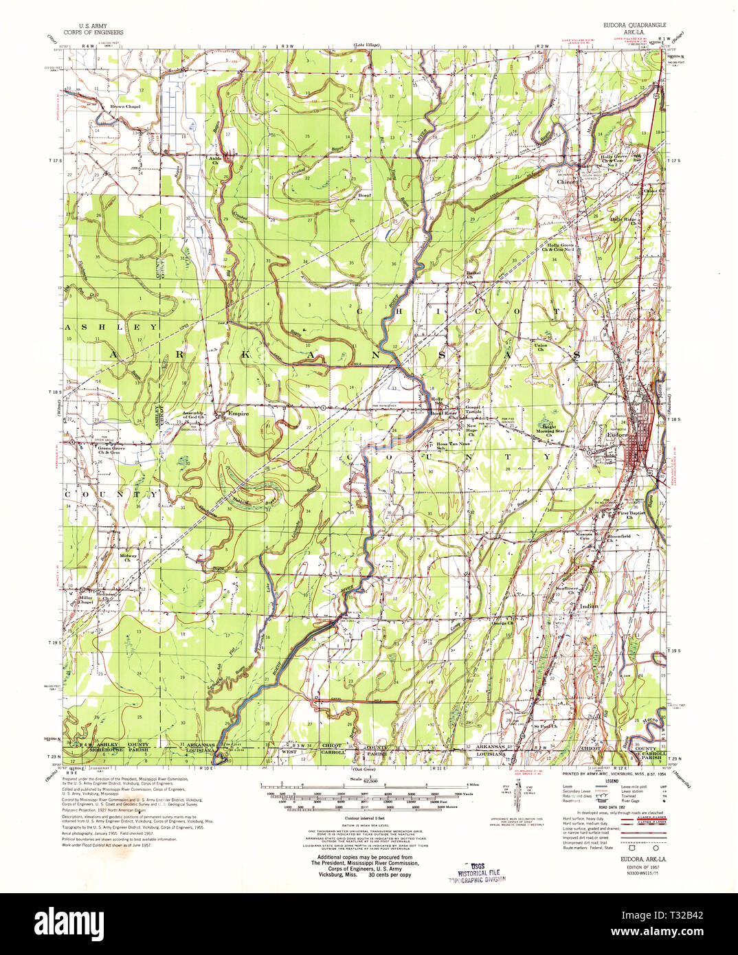 Map of eudora hi-res stock photography and images - Alamy
