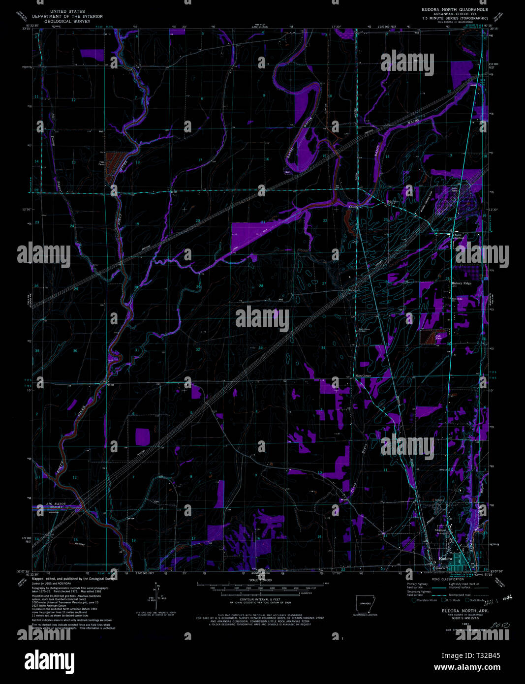Map of eudora hi-res stock photography and images - Alamy