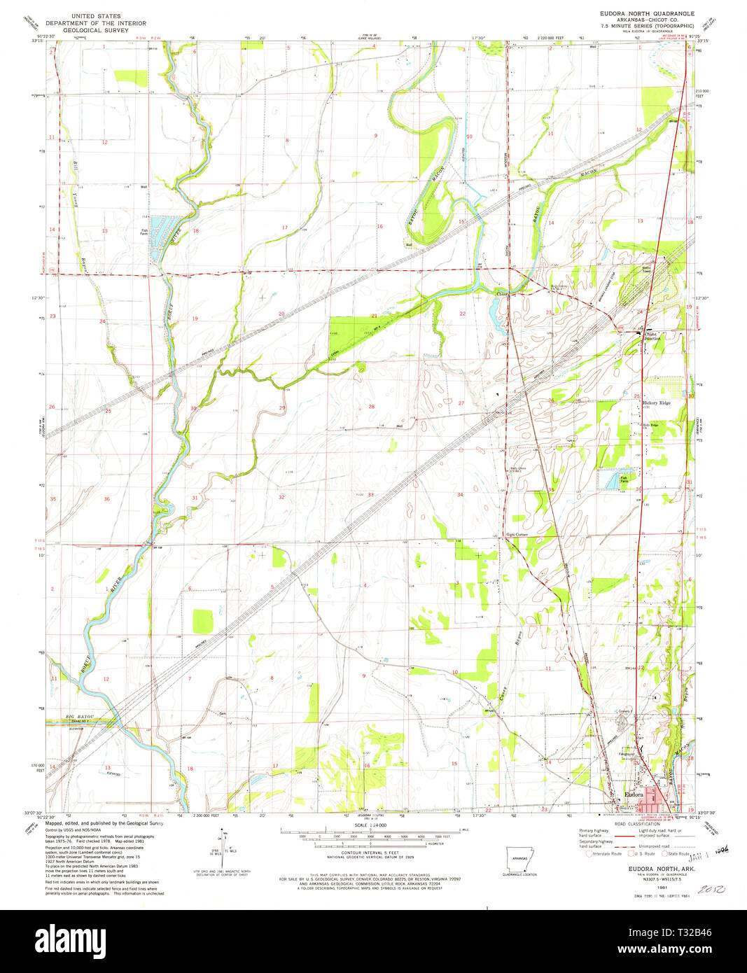 Map of eudora hi-res stock photography and images - Alamy