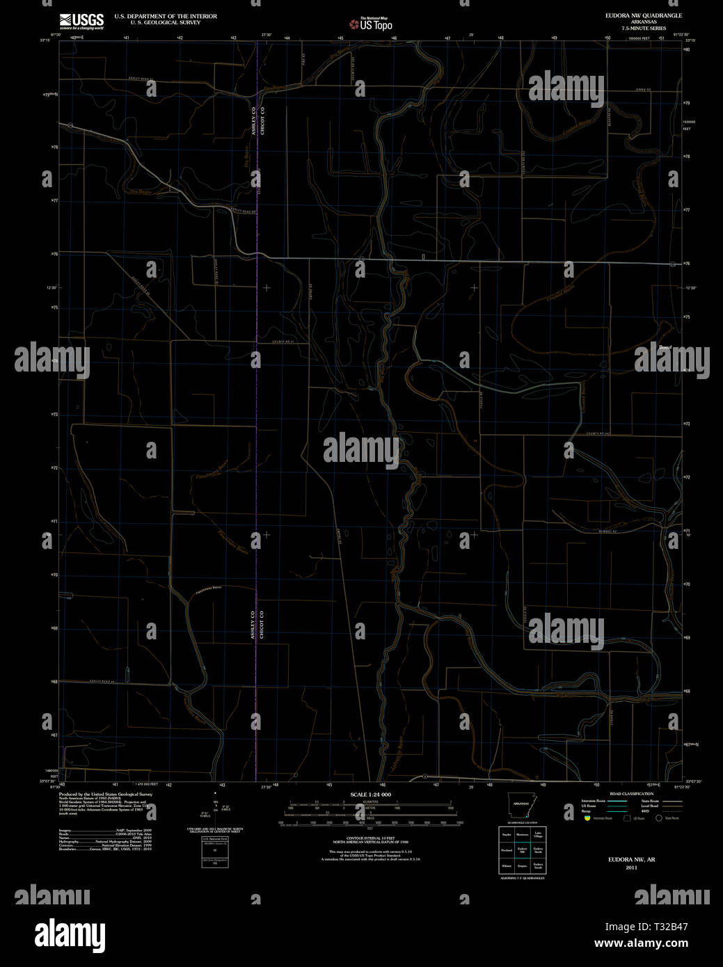 Map of eudora hi-res stock photography and images - Alamy