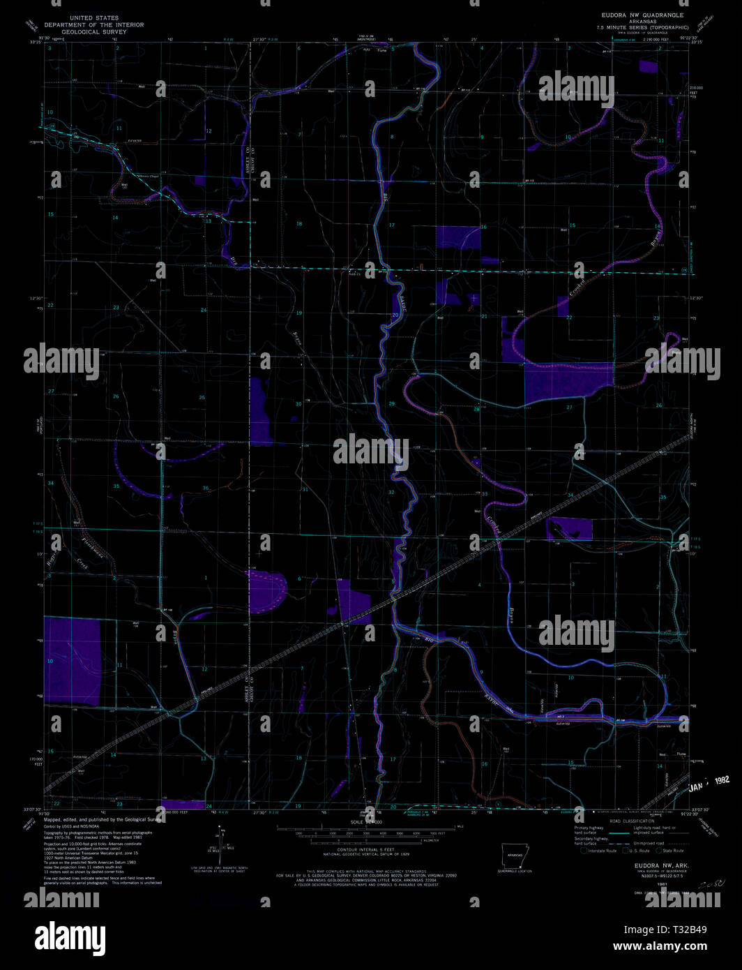 Map of eudora hi-res stock photography and images - Alamy