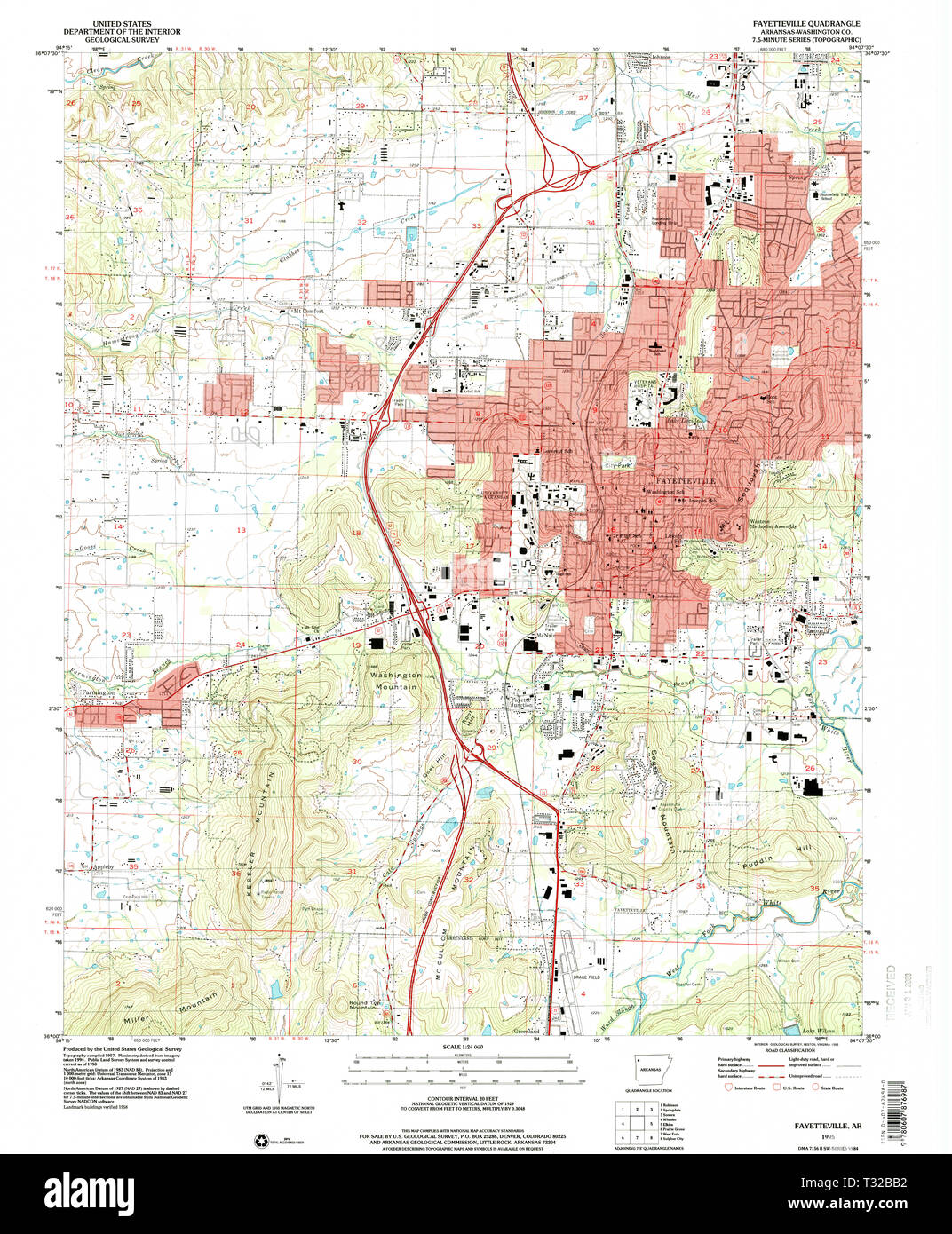 Fayetteville arkansas map hi-res stock photography and images - Alamy