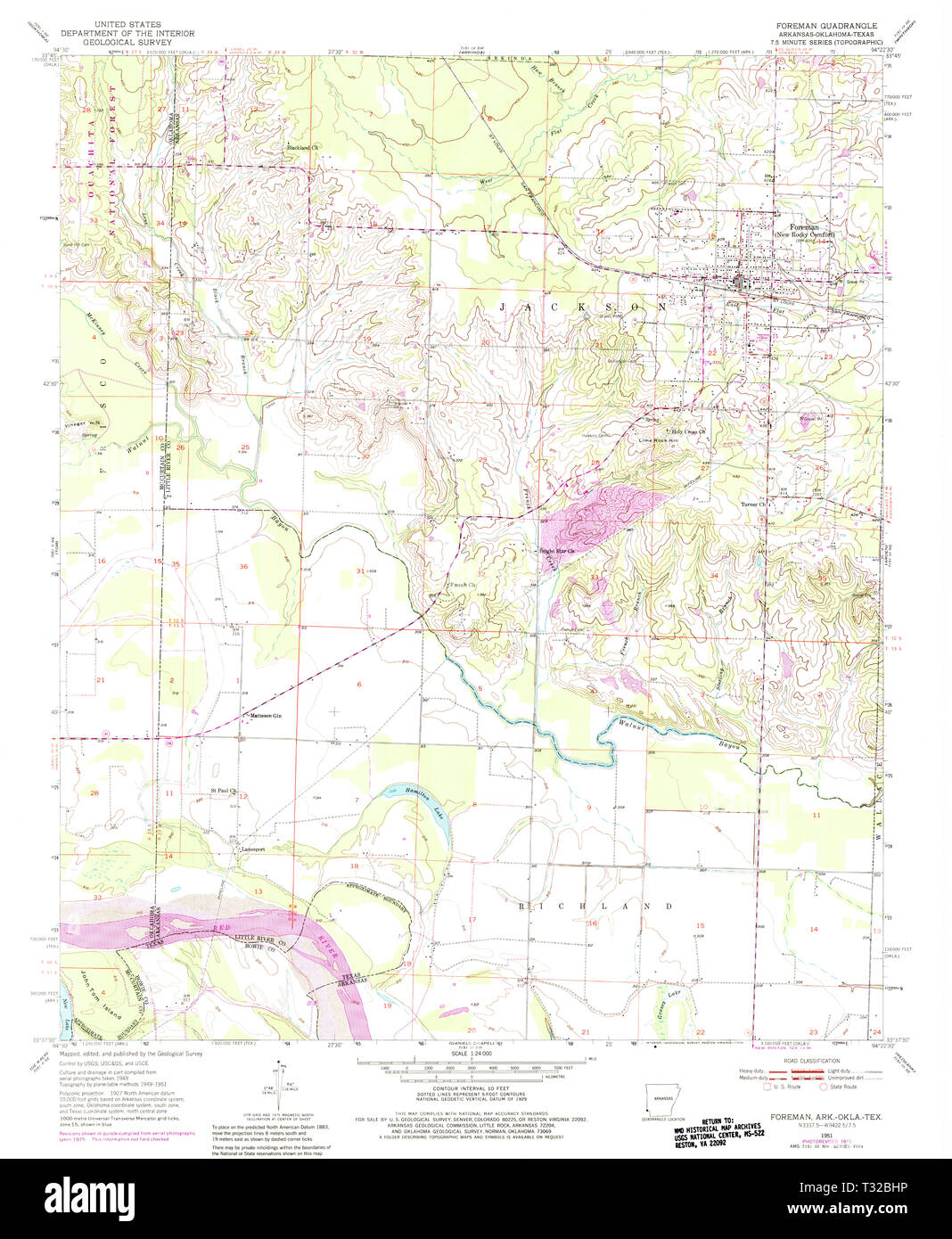 Map of foreman arkansas hi-res stock photography and images - Alamy
