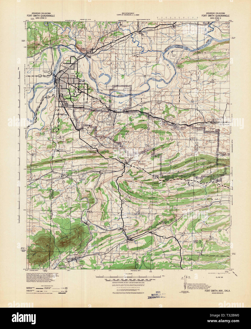 Fort smith arkansas map hi-res stock photography and images - Alamy