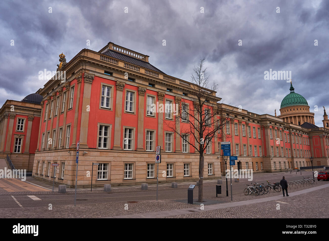 Architectural buildings outside the Landtag or the parliament of the ...