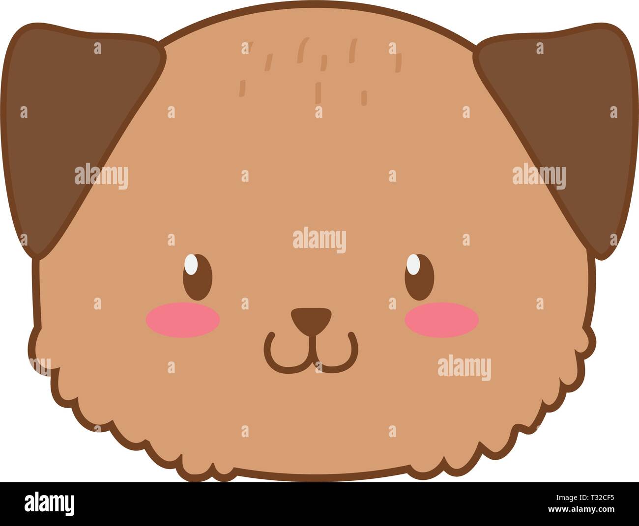 cute little animal dog face cartoon vector illustration graphic design ...