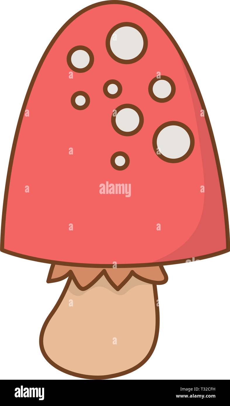 nature fungus cartoon vector illustration graphic design Stock Vector ...