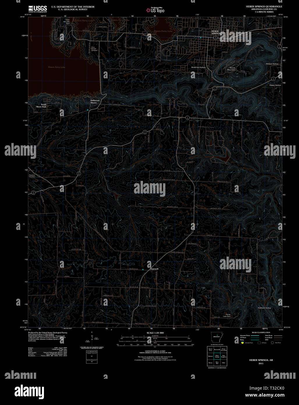 Heber springs arkansas map hi-res stock photography and images - Alamy