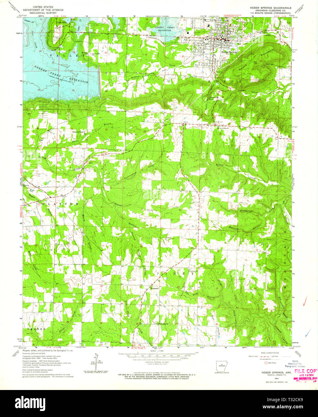 Map of heber springs hi-res stock photography and images - Alamy