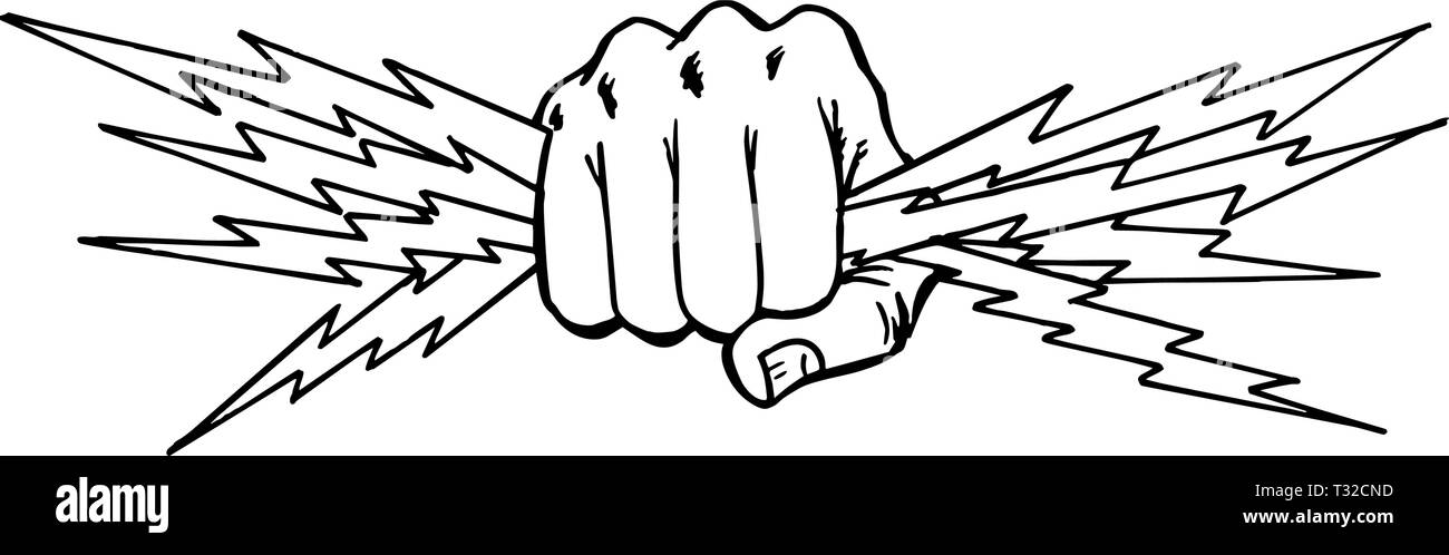 Lightning fist Stock Vector Images - Alamy