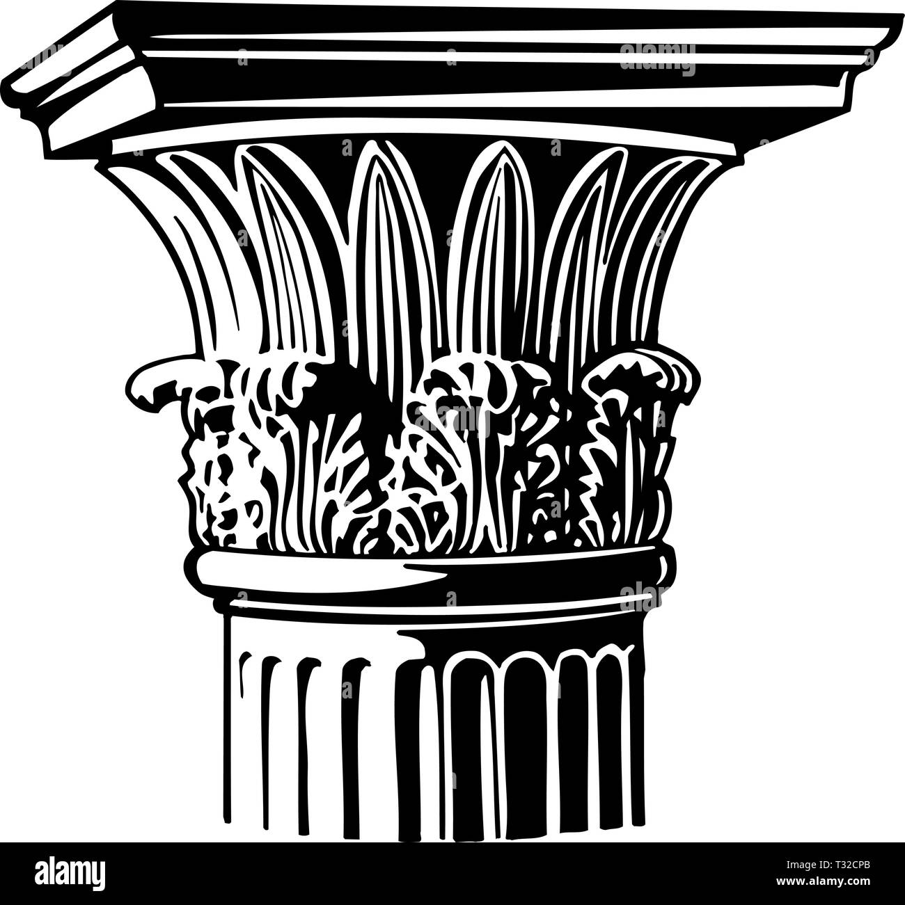 Greek architecture illustration Black and White Stock Photos & Images ...