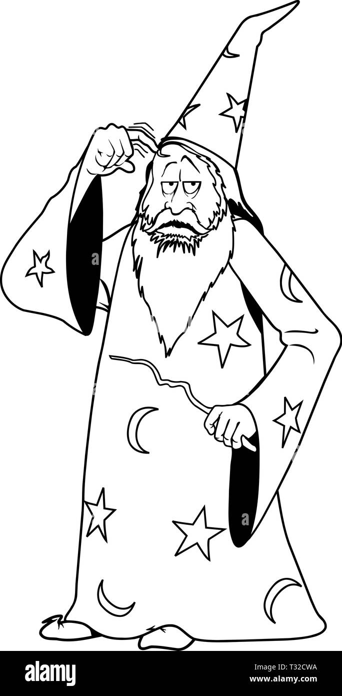 Wizard Vector Illustration Stock Vector Image & Art - Alamy