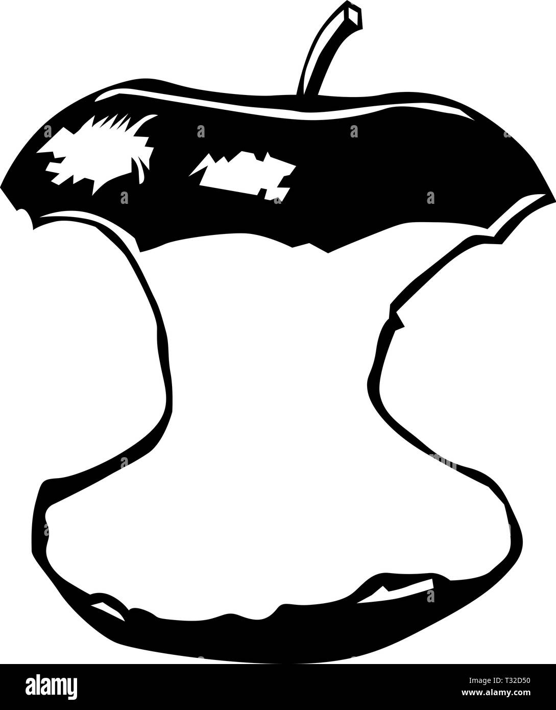 Apple Bitten Vector Illustration Stock Vector Image & Art - Alamy