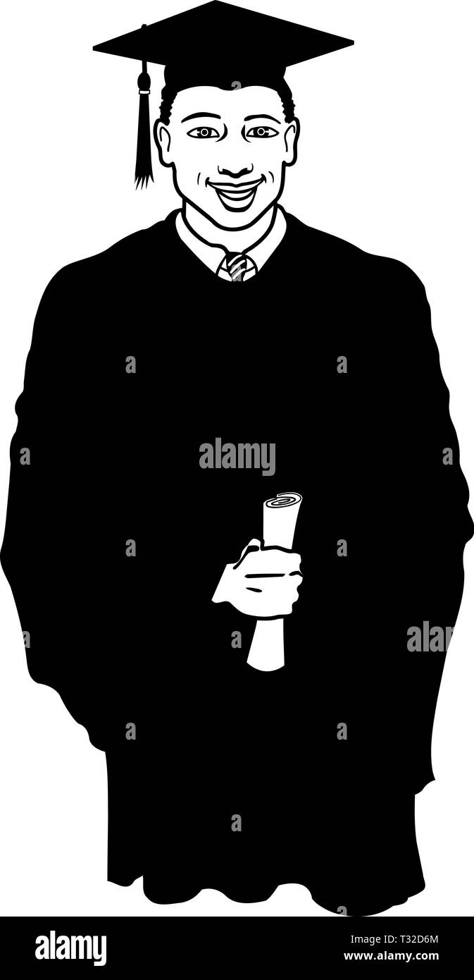 Graduate Vector Illustration Stock Vector Image & Art - Alamy