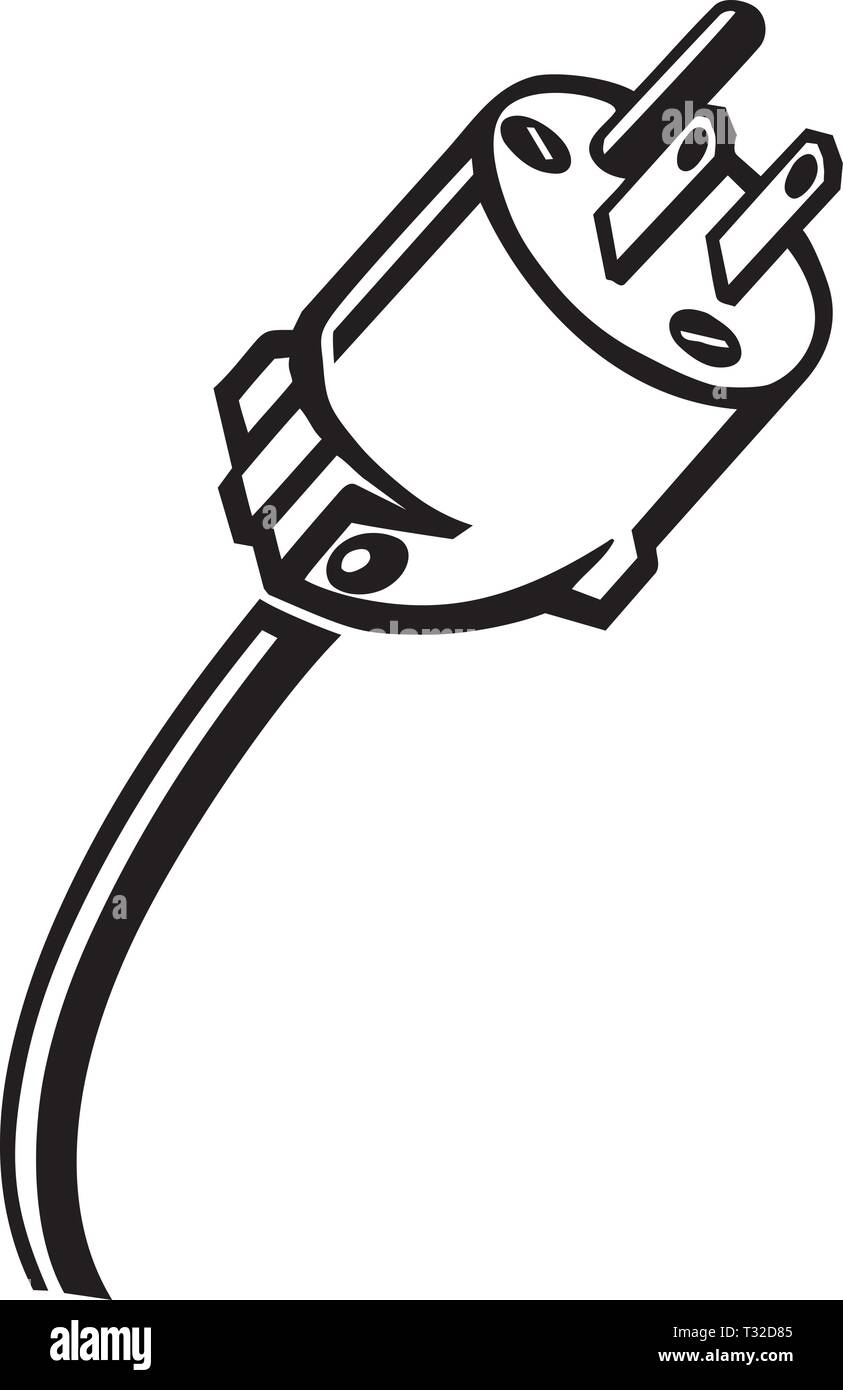 Electric Plug Illustration Stock Vector Image & Art - Alamy