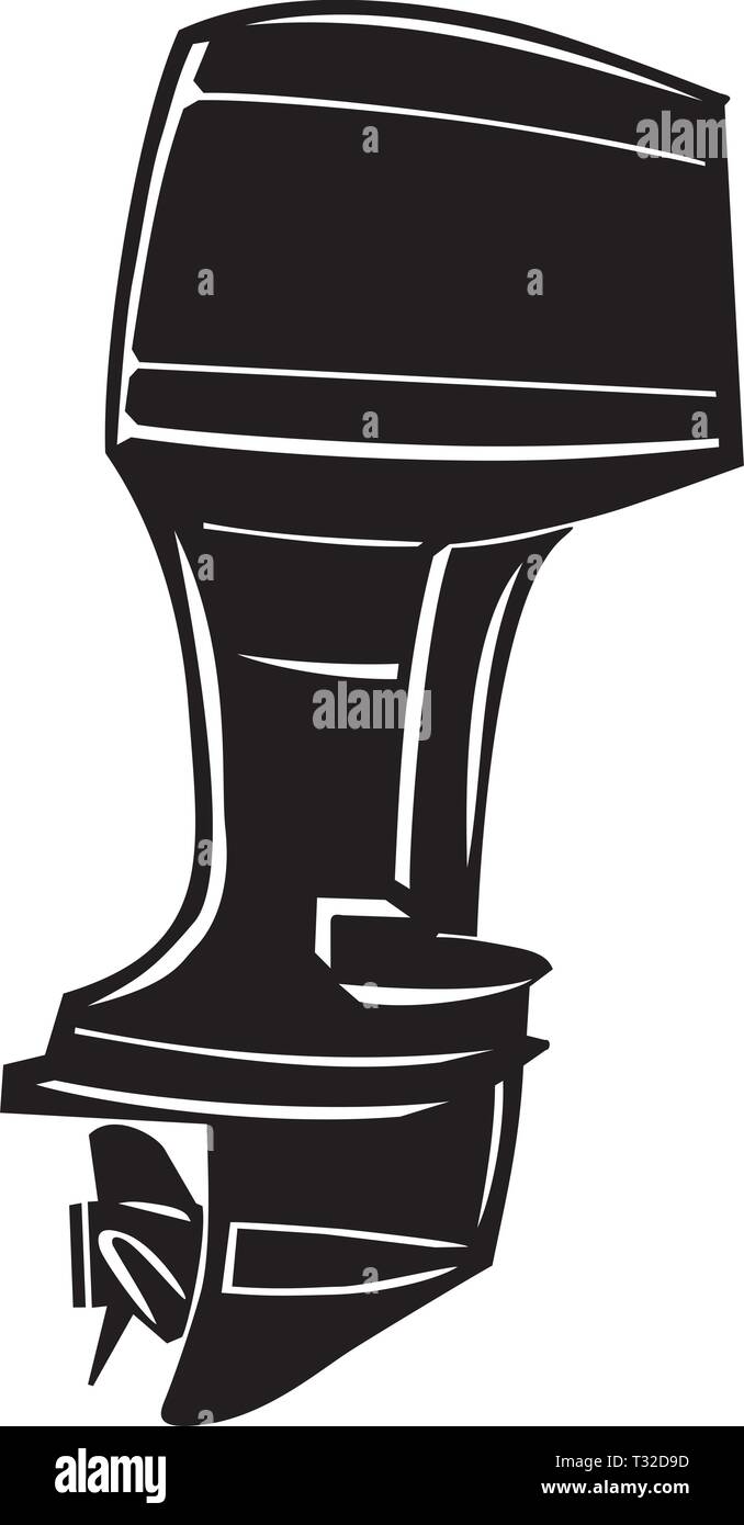 Outboard Motor Illustration Stock Vector Image & Art - Alamy
