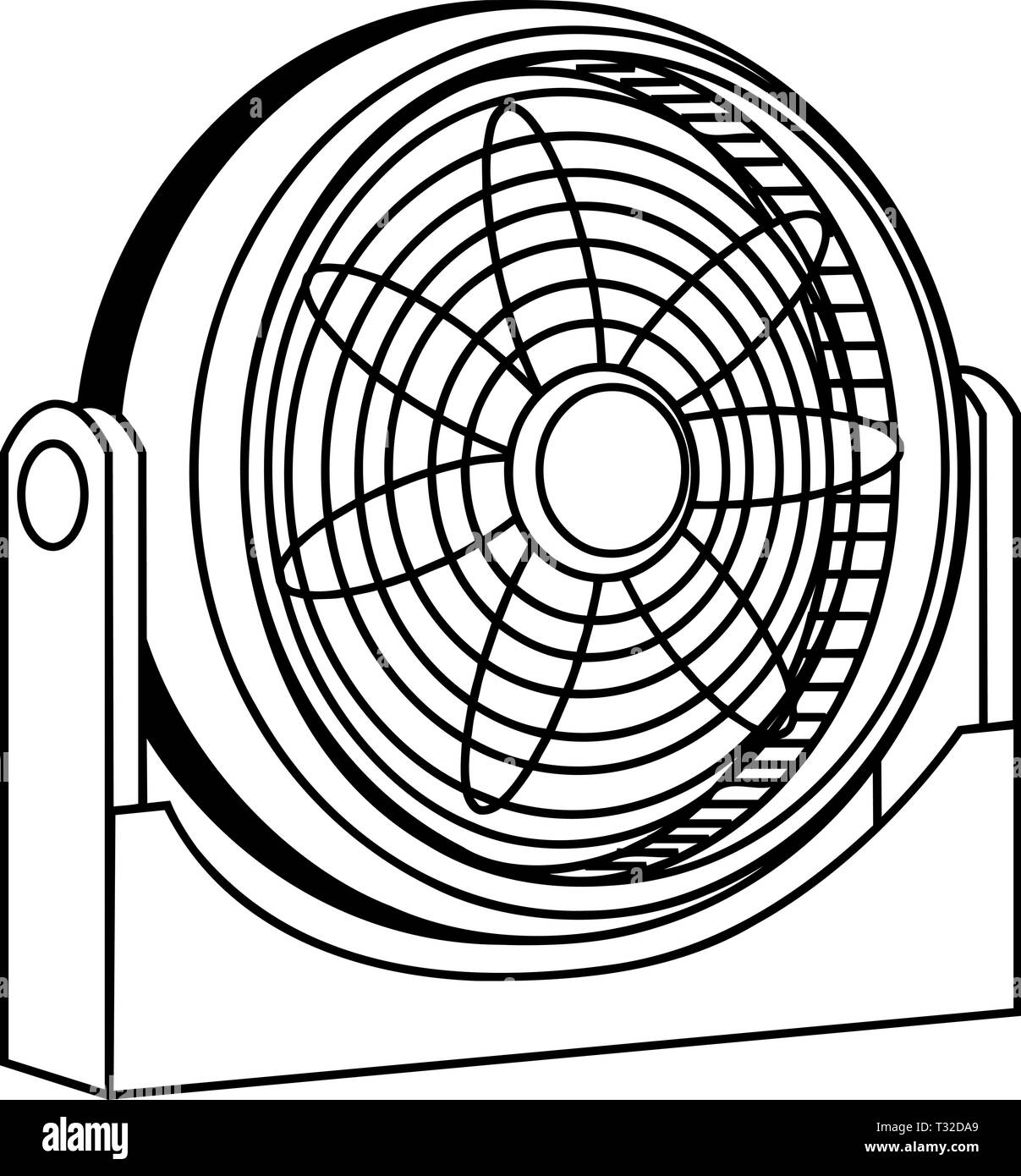 Electric Fan Vector Illustration Stock Vector Image & Art - Alamy