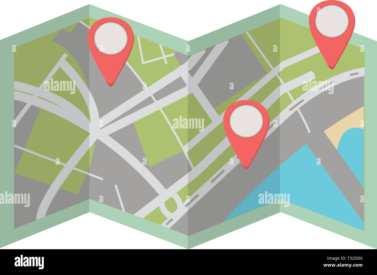 map location cartoon vector illustration graphic design Stock Vector ...