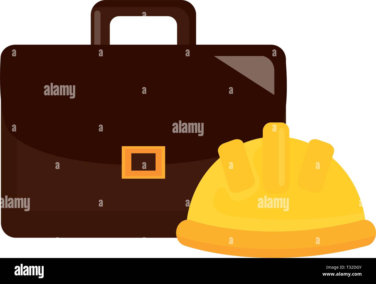 builder helmet with portfolio vector illustration design Stock Vector ...