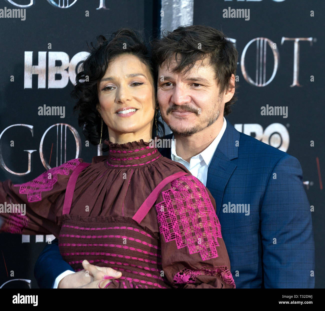 NEW YORK, NY APRIL 03: Indira Varma and Pedro Pascal attend HBO 'Game ...