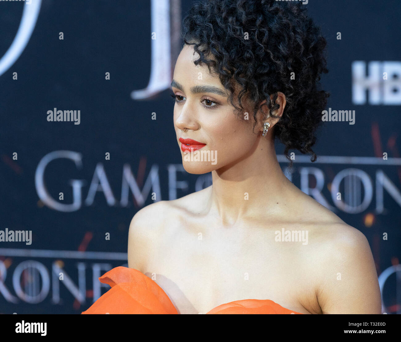 NEW YORK, NY APRIL 03: Nathalie Emmanuel attends HBO 'Game of Thrones ...