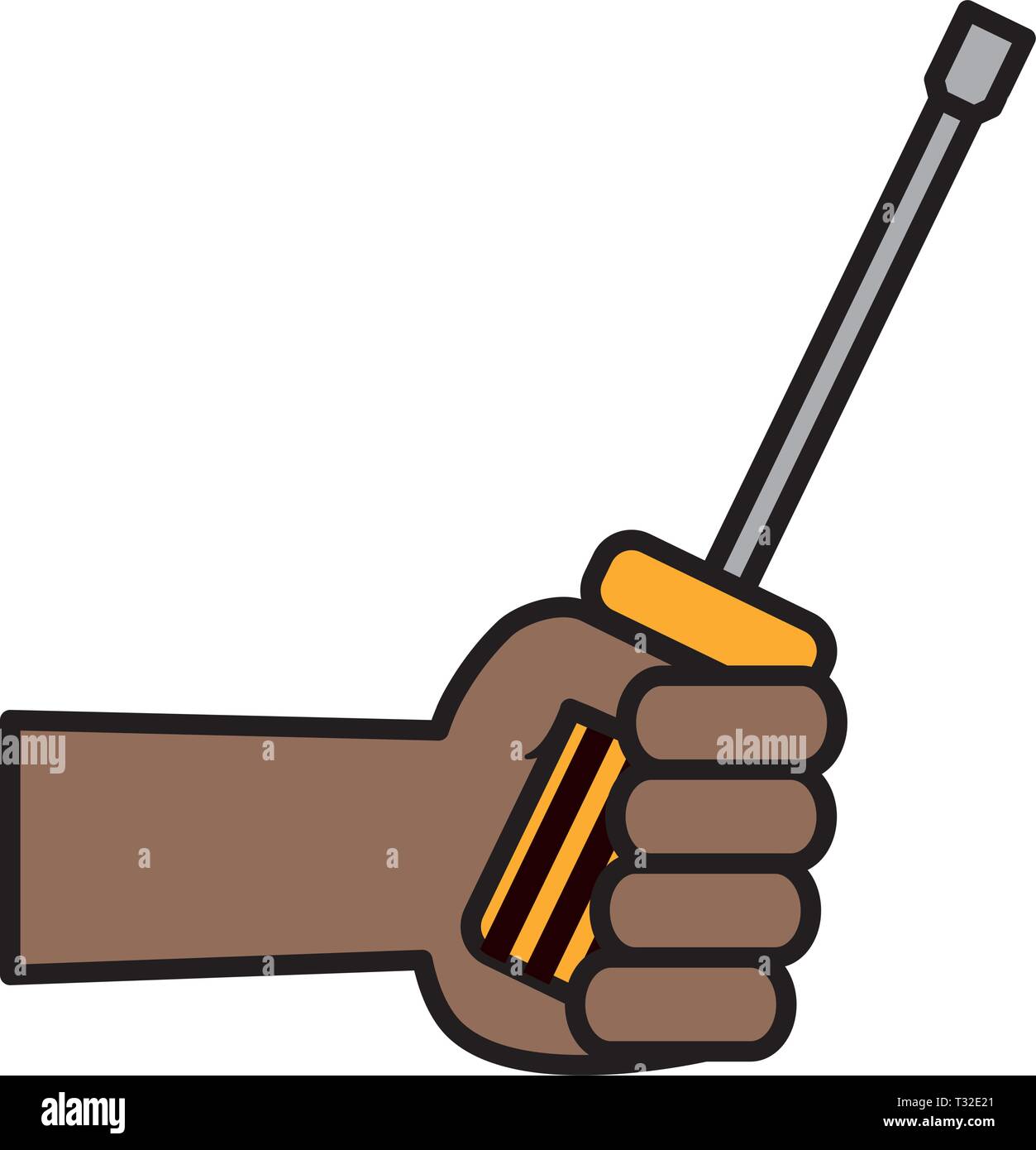 Using screwdriver tool Stock Vector Images - Alamy