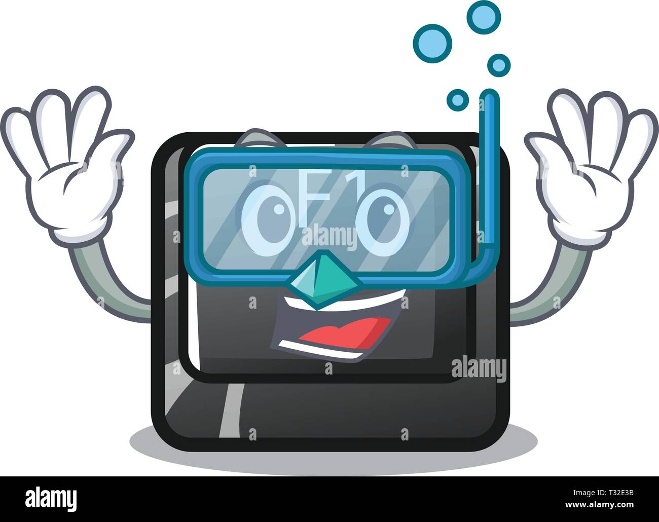 Diving button f1 in the shape character Stock Vector Image & Art - Alamy