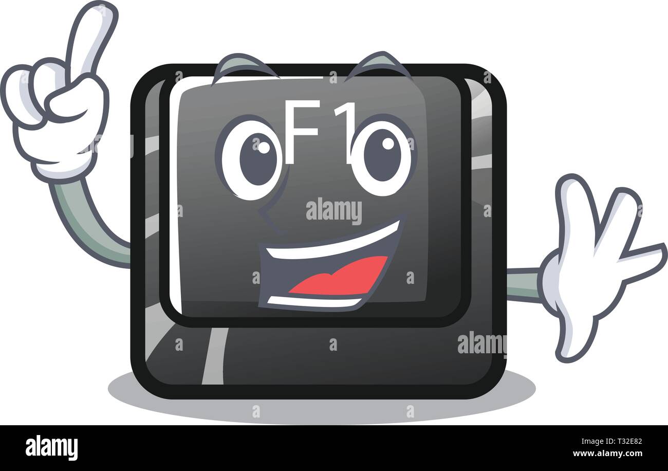 Finger cartoon f1 button installed on keyboard Stock Vector Image & Art ...