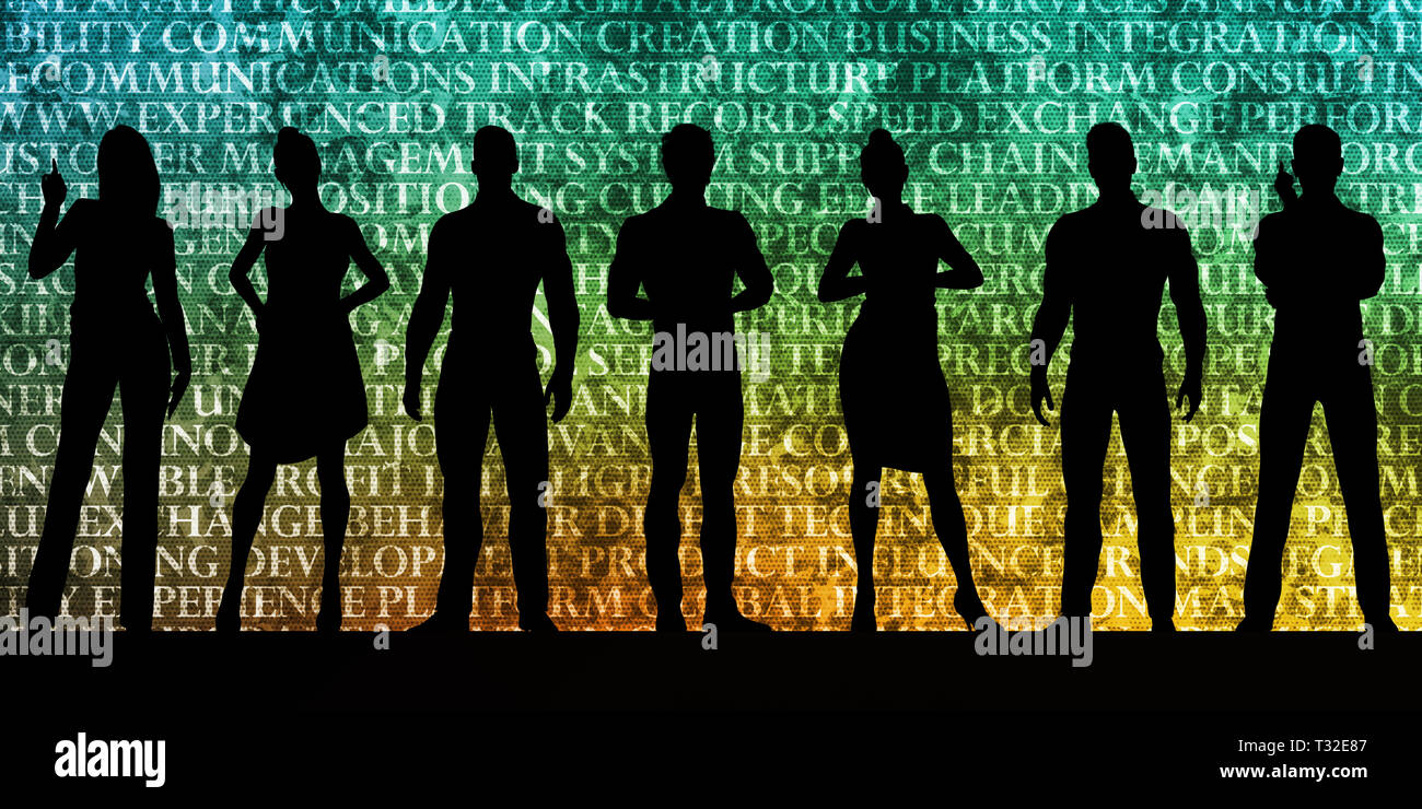 Diversity on the Internet and the Workplace with Different Races Stock ...