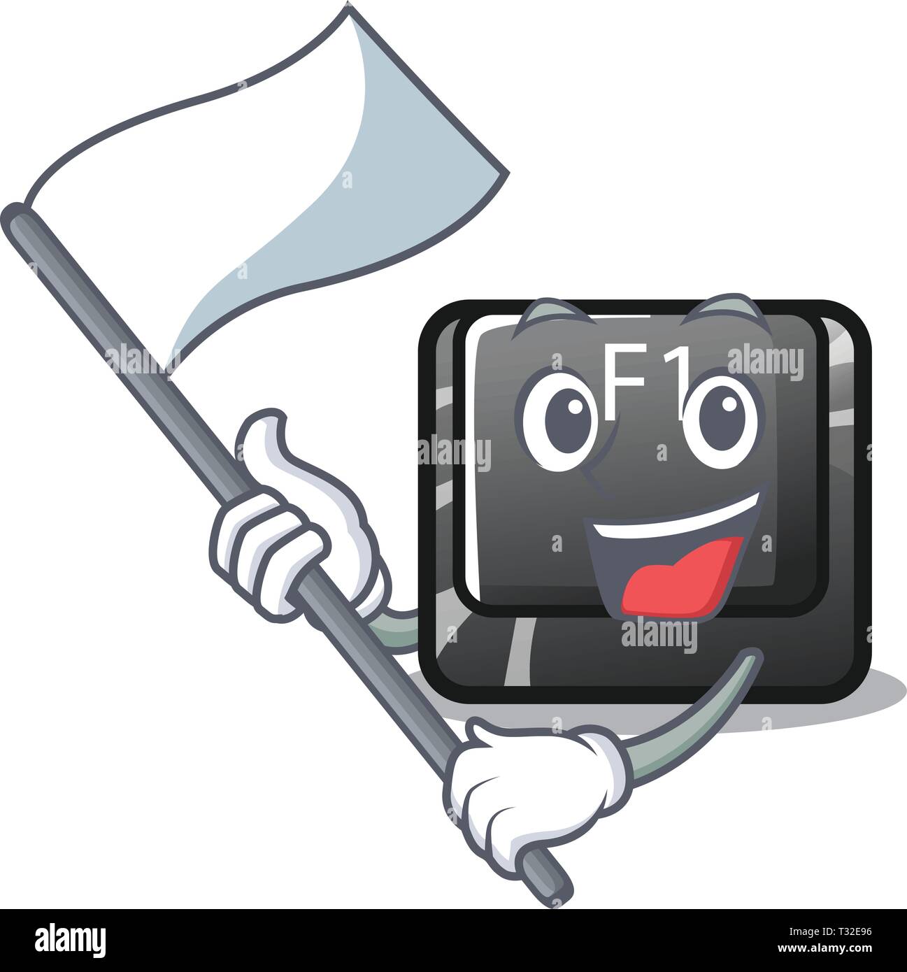 With flag cartoon f1 button installed on keyboard Stock Vector Image ...