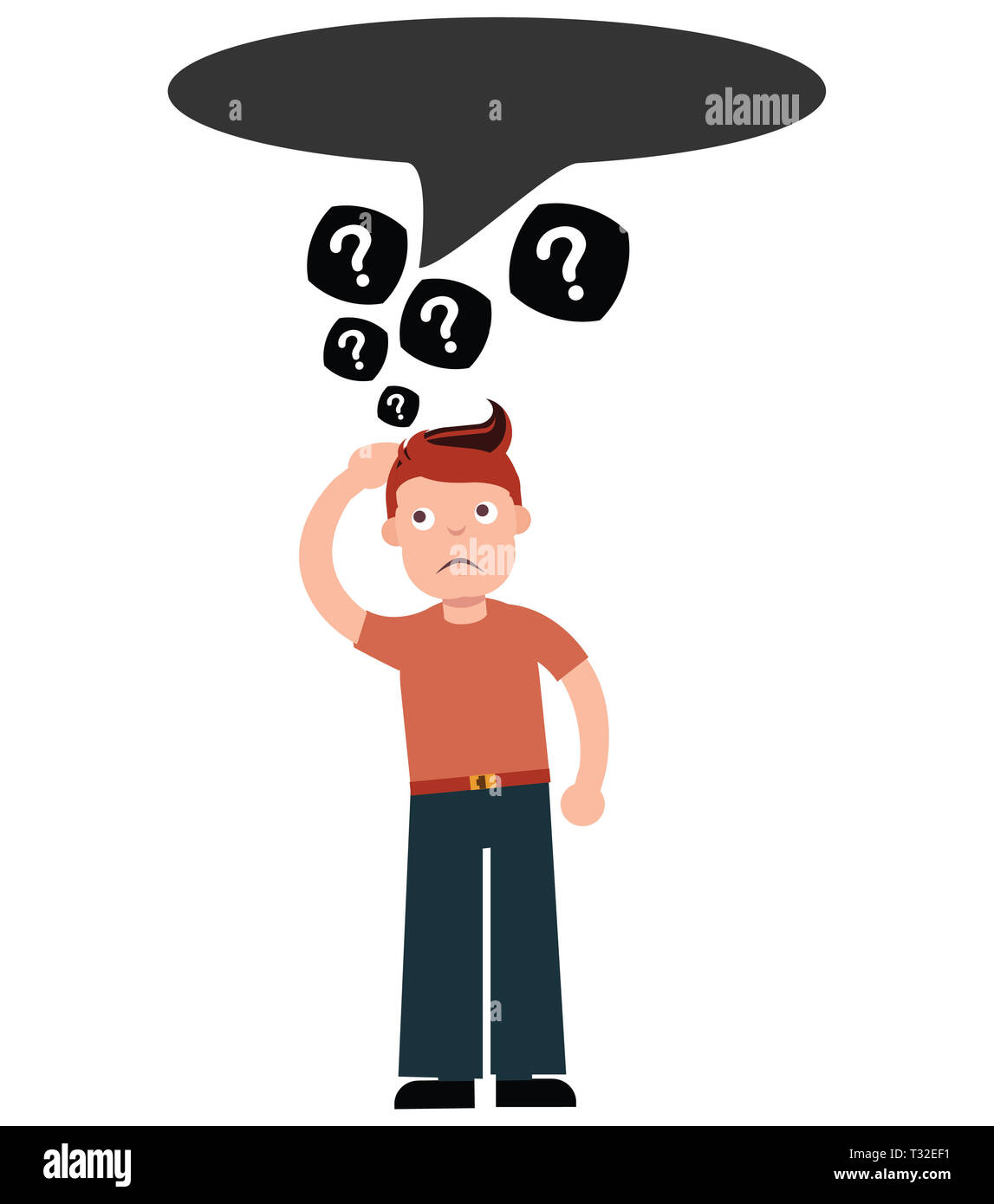 Confused Cartoon Character