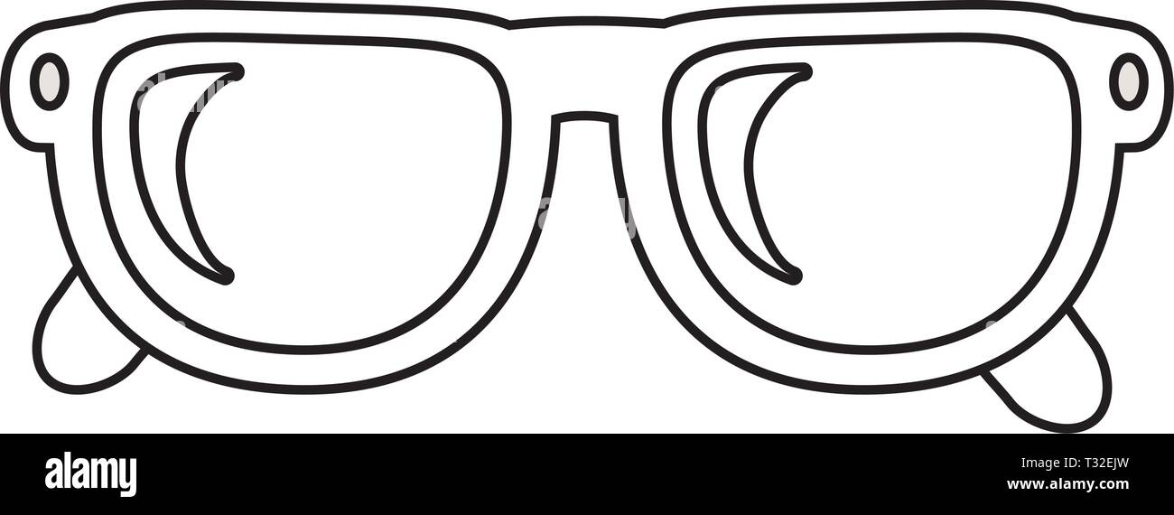 glasses lens cartoon vector illustration graphic design Stock Vector ...