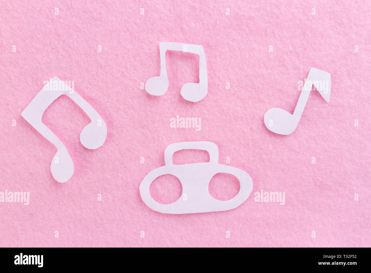 Retro outdated portable stereo boombox made of paper Stock Photo - Alamy