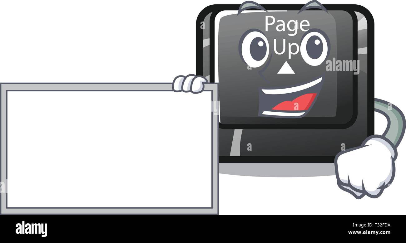 With board button page up shape in cartoon Stock Vector Image & Art - Alamy