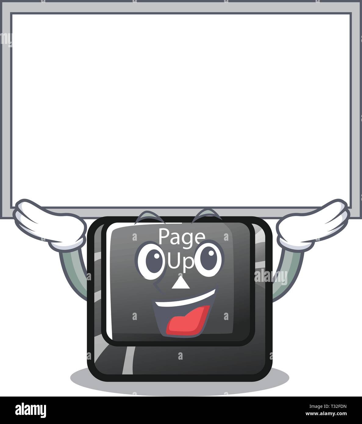 Up board button page up shape in cartoon Stock Vector Image & Art - Alamy