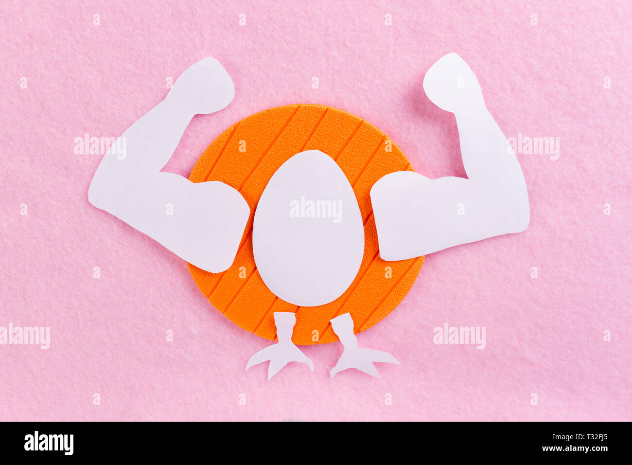 bodybuilding concept image. egg character with muscles Stock Photo - Alamy