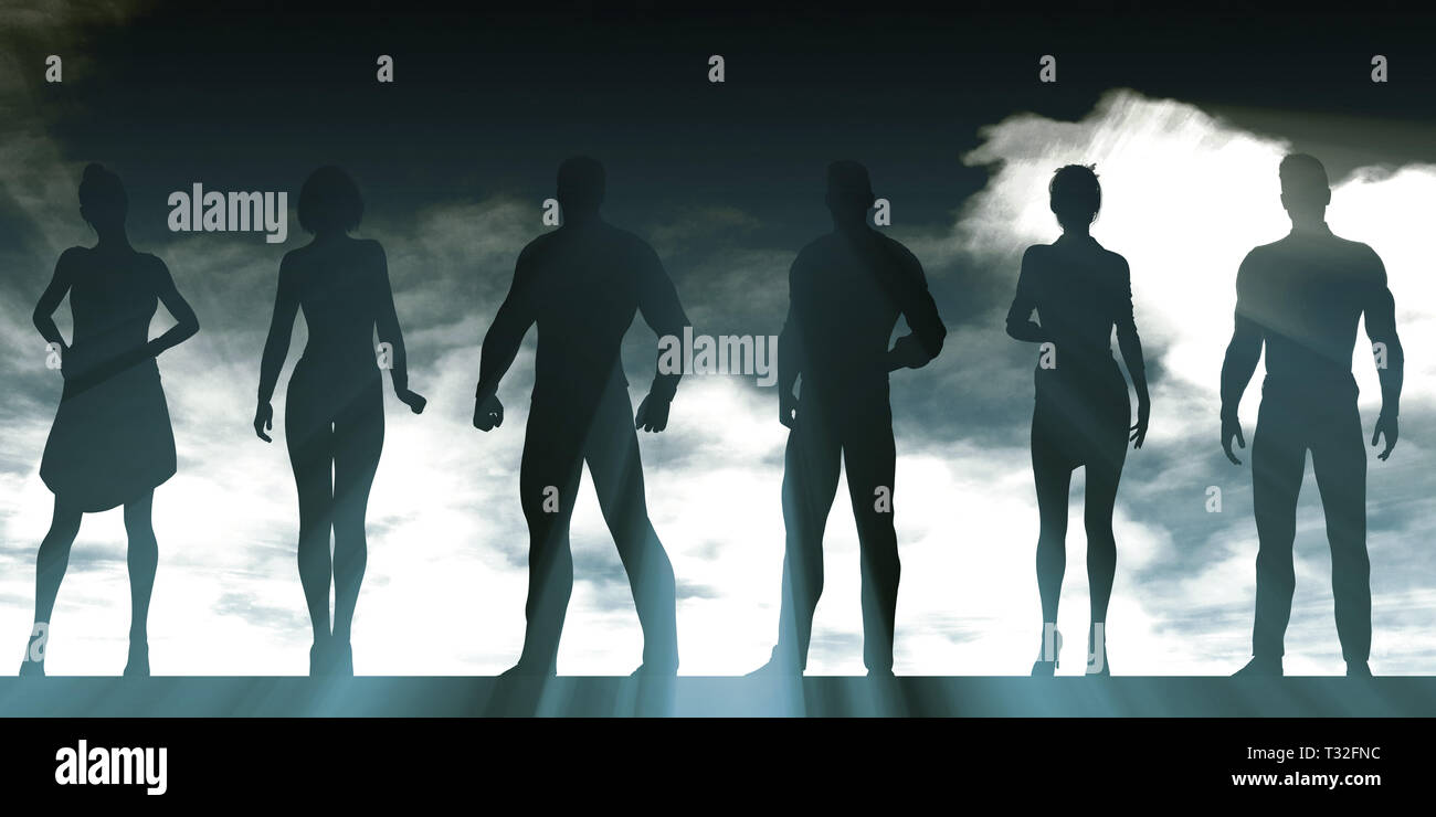 Empowered Business People Silhouette as a Success Concept Stock Photo ...