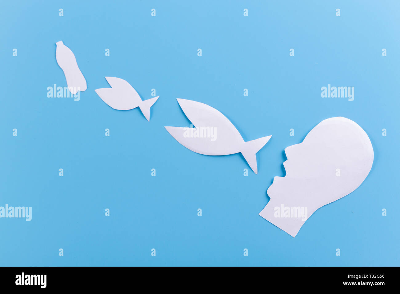 eat plastic concept image. environmental pollution concept Stock Photo ...
