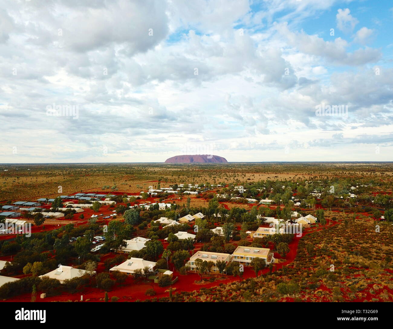 Yulara, Australia - Jun 11, 2018. Panoramic landscape of Uluru (Ayers ...
