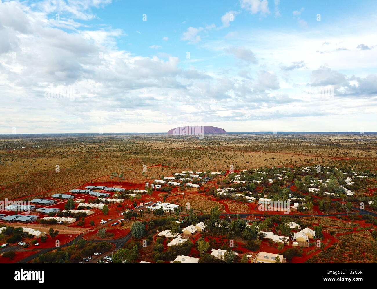 Yulara, Australia - Jun 11, 2018. Panoramic landscape of Uluru (Ayers ...