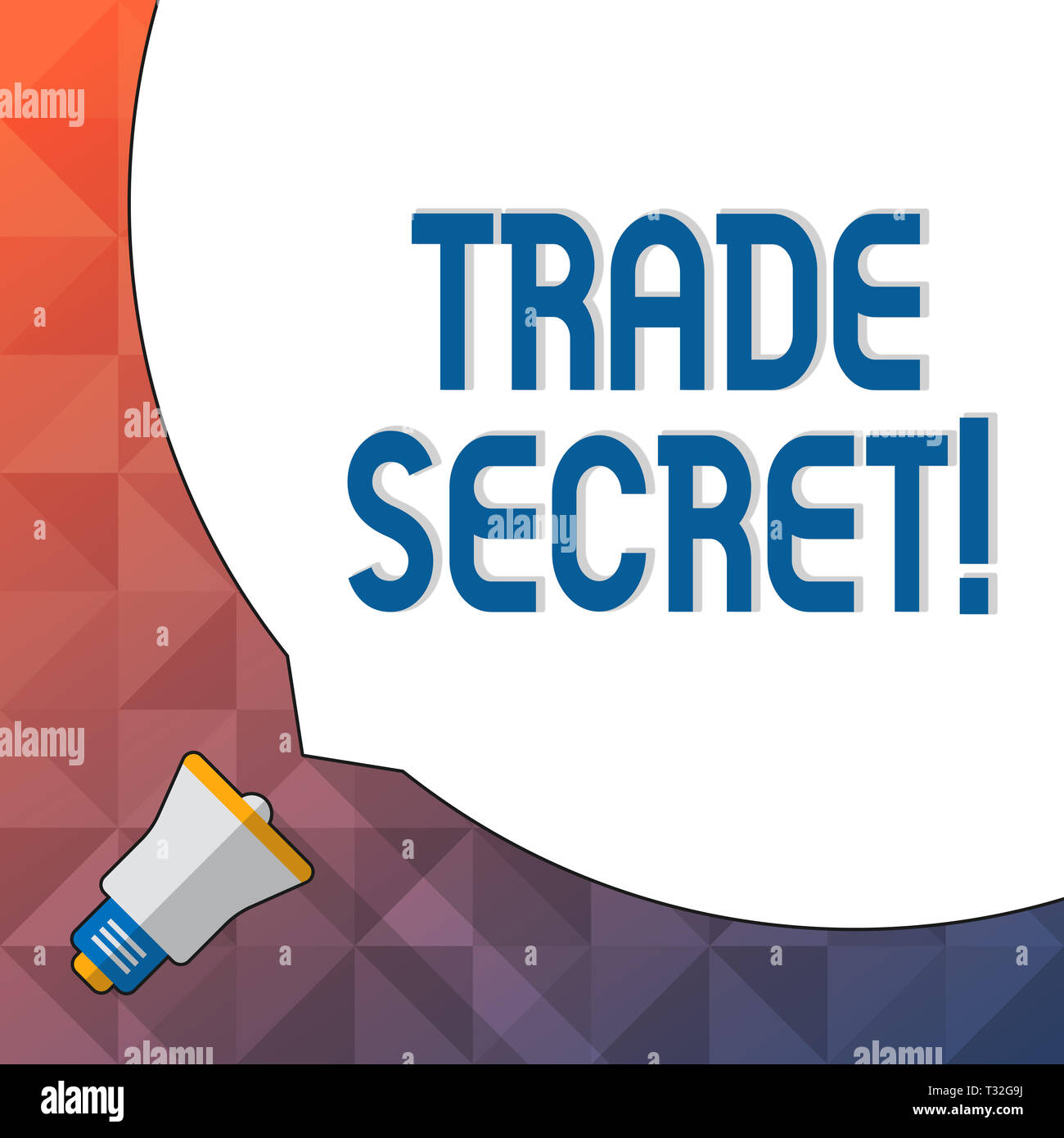 Word writing text Trade Secret. Business photo showcasing device or technique used company ...