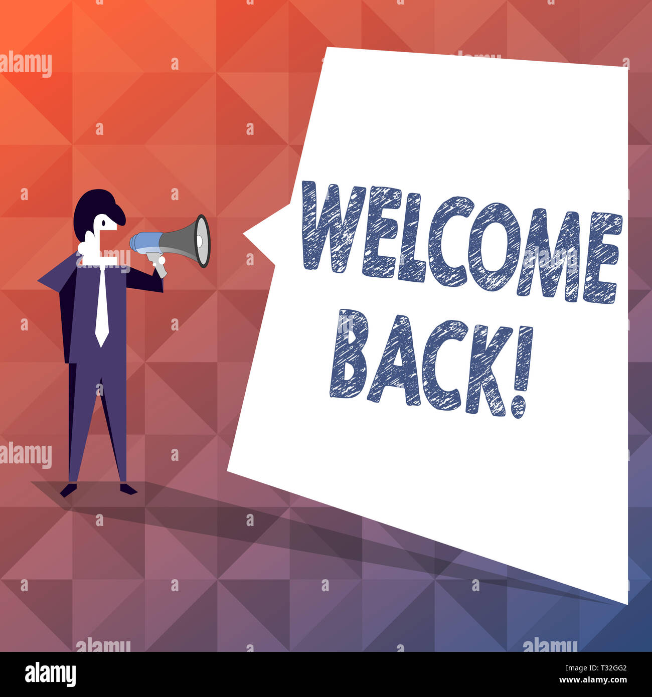 Text sign showing Welcome Back. Business photo showcasing used to greet ...