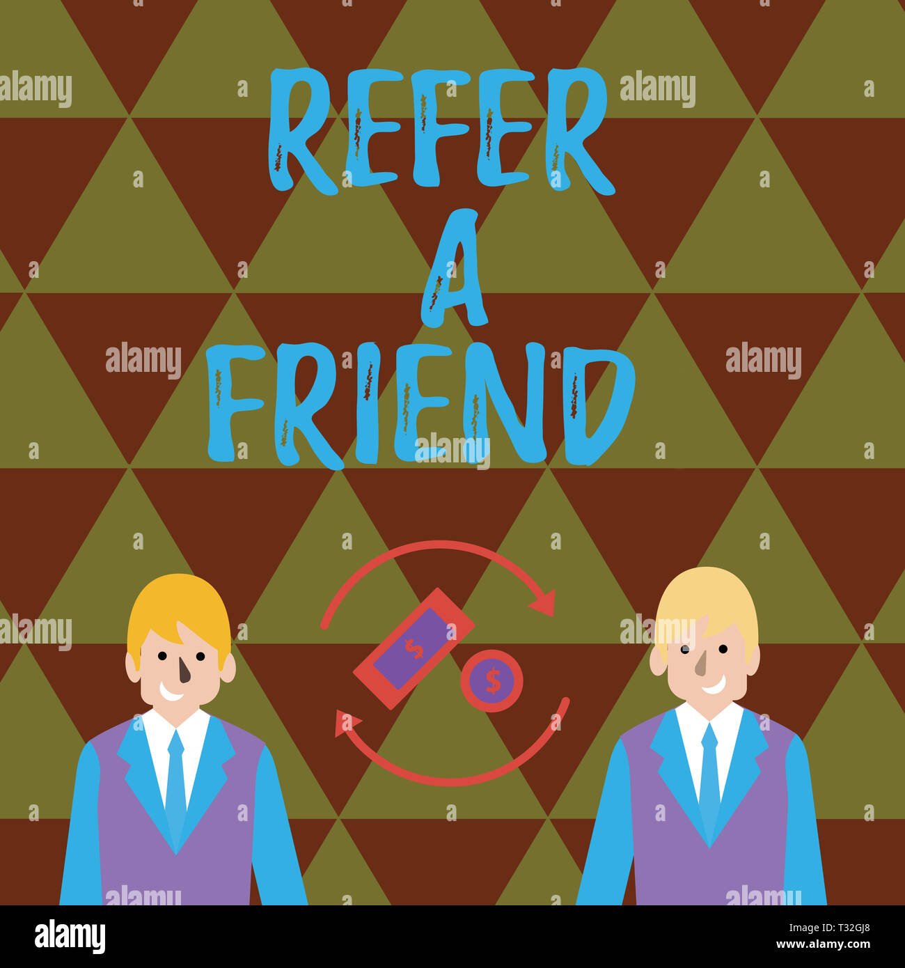 Handwriting text writing Refer A Friend. Conceptual photo direct ...