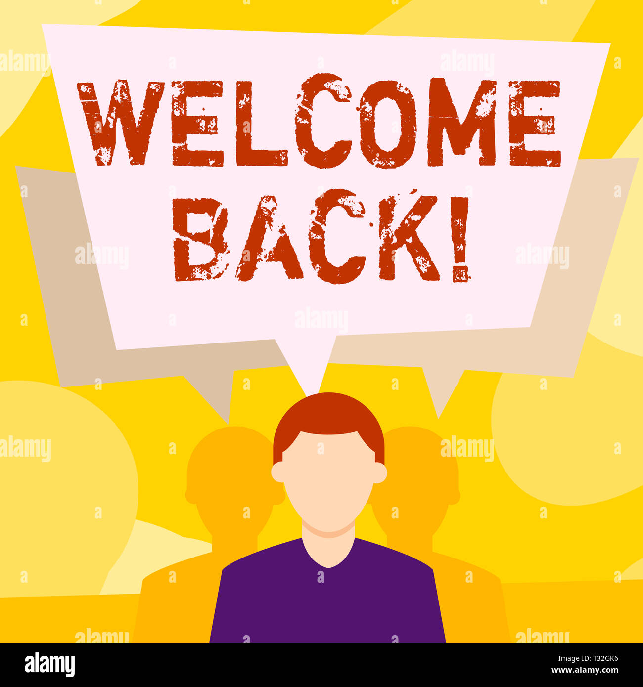 Conceptual hand writing showing Welcome Back. Concept meaning used to ...