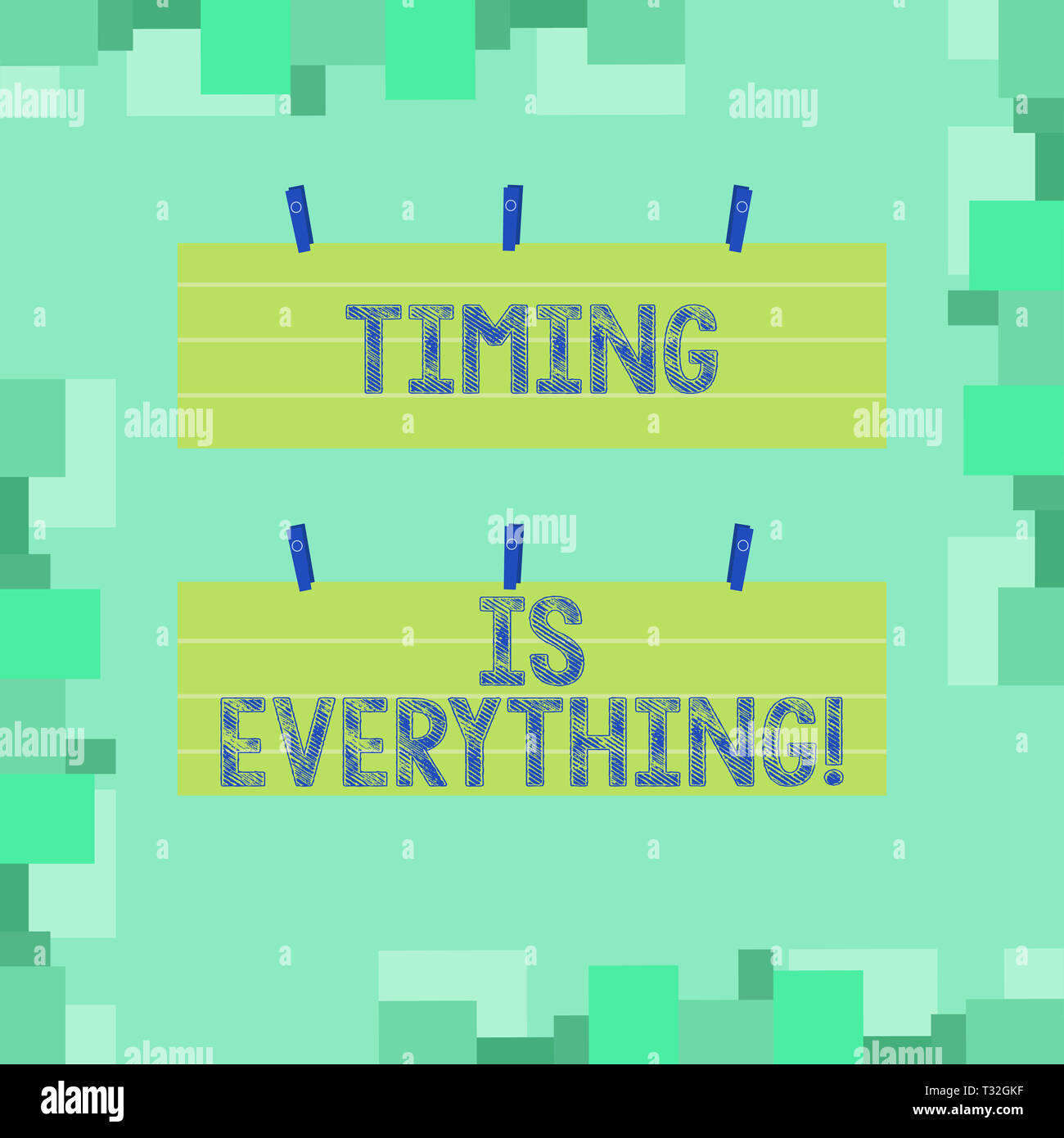 Writing note showing Timing Is Everything. Business concept for ...