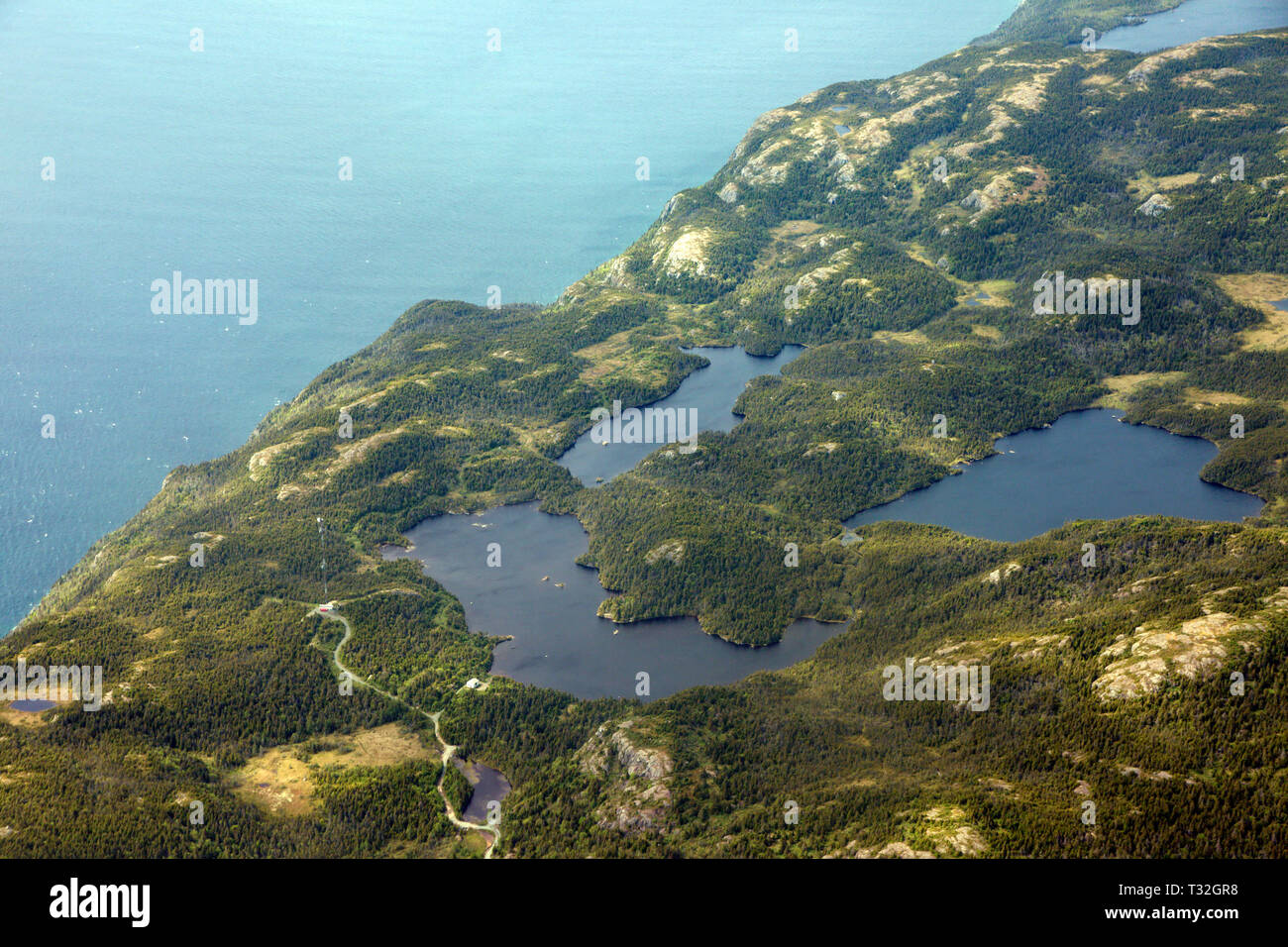 Aerial view of Nefoundland. St. John's, Newfoundland and Labrador ...