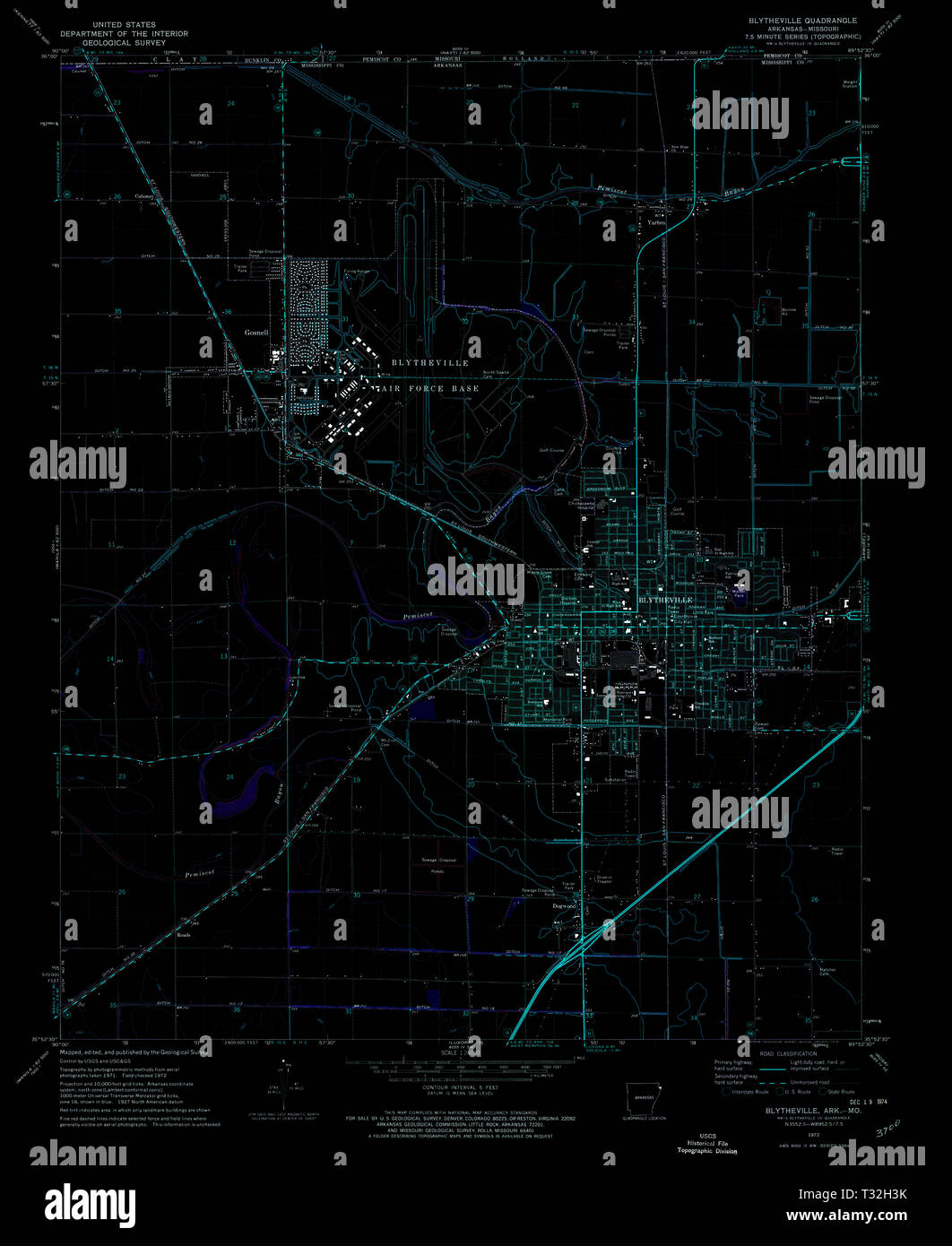 Blytheville arkansas map hi-res stock photography and images - Alamy