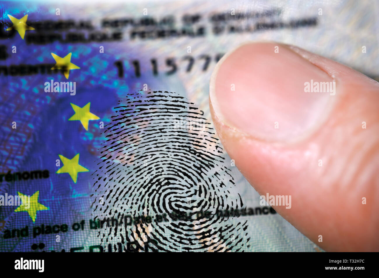 Fingerprint card hi-res stock photography and images - Alamy